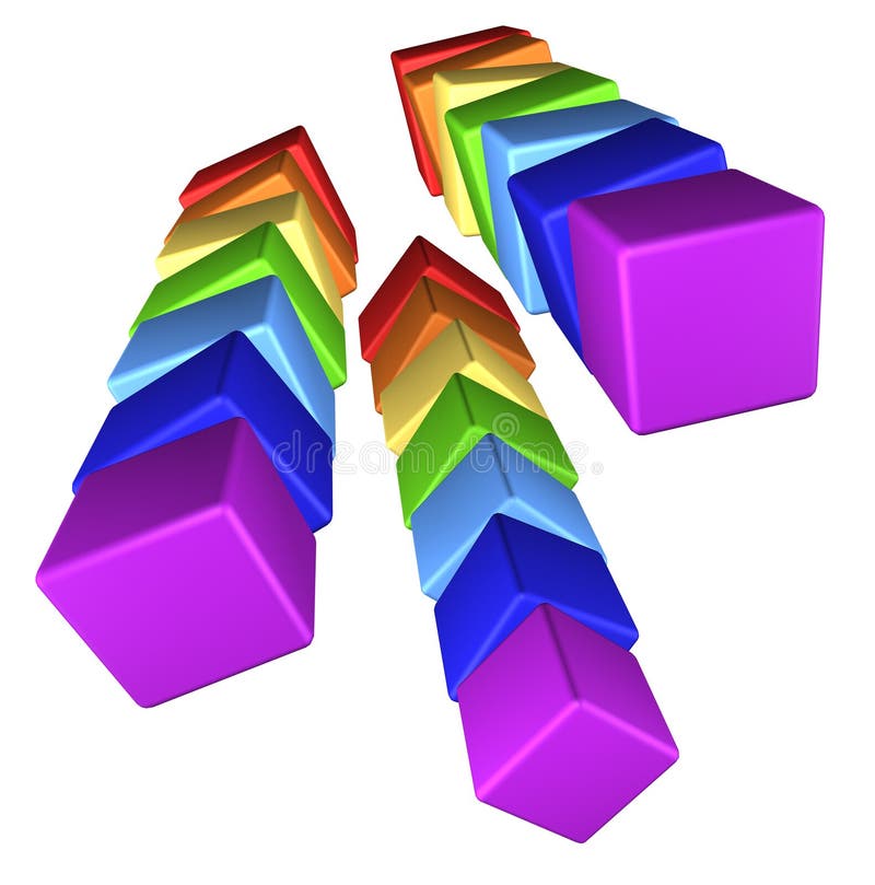 Blocks. 3D illustration stock illustration. Illustration of number ...