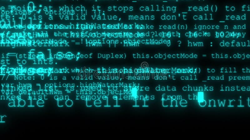 Hacker code running stock video. Video of information - 184422107