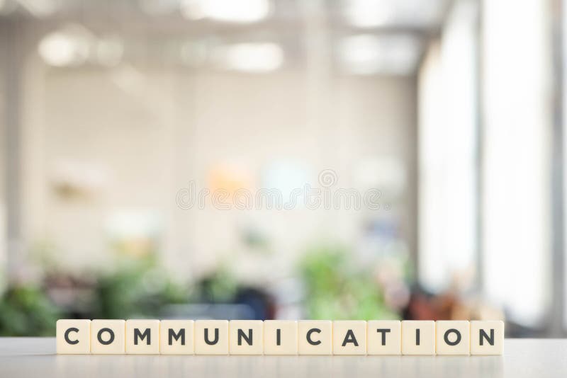 Blocks with Communication Lettering on White Stock Photo - Image of ...