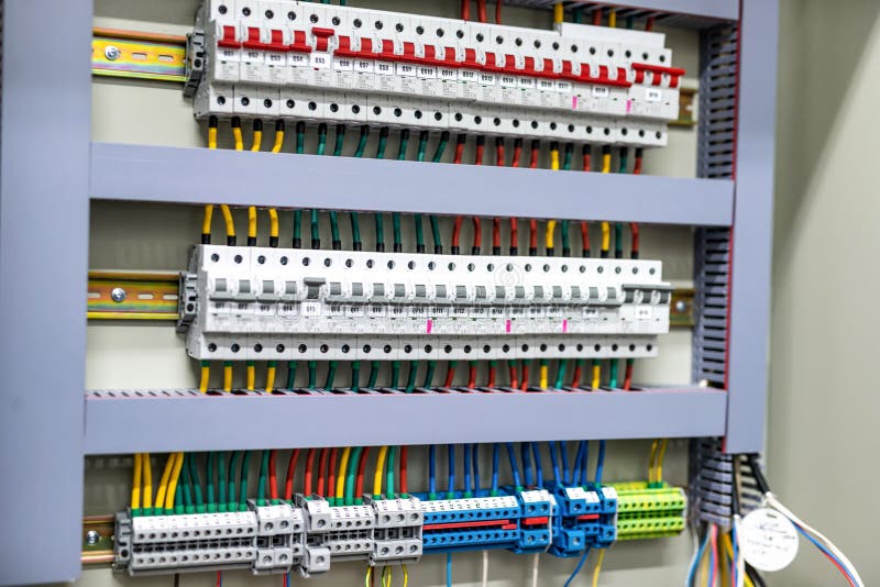 Blocks of Connections of Various Electrical Appliances Stock Image ...