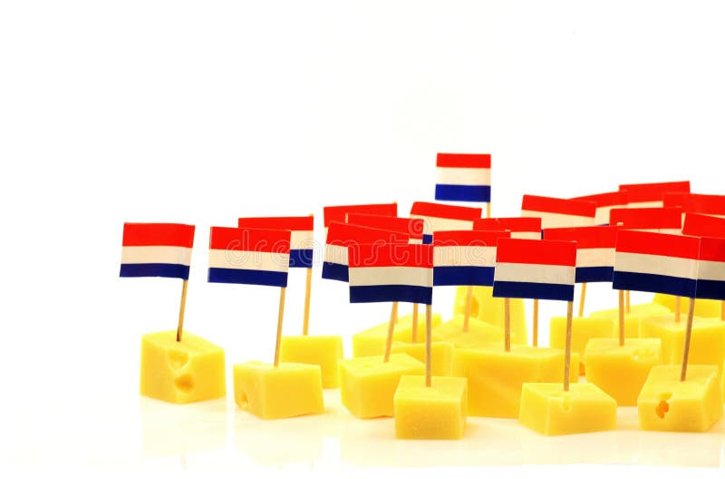 Blocks of Dutch cheese stock photo. Image of tray, salty - 12213390