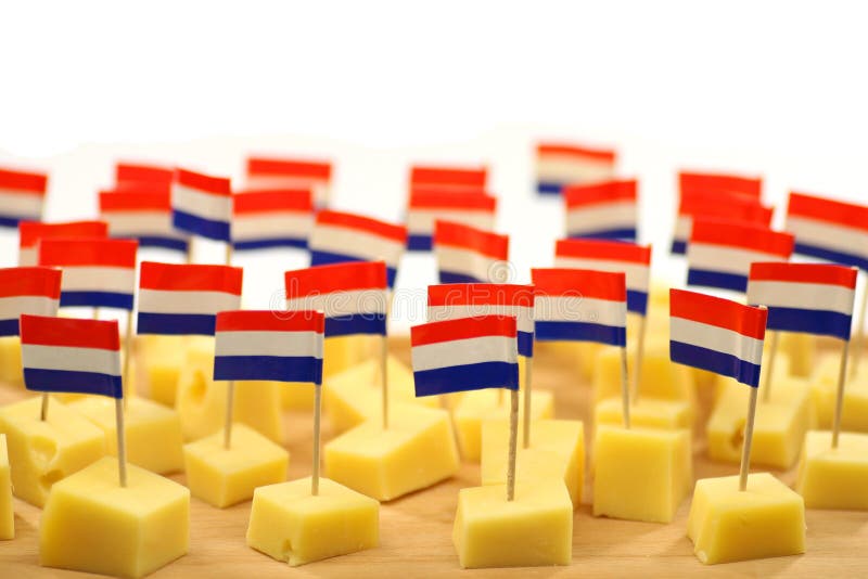Blocks of Dutch Cheese on a Wooden Tray Stock Photo - Image of squares ...