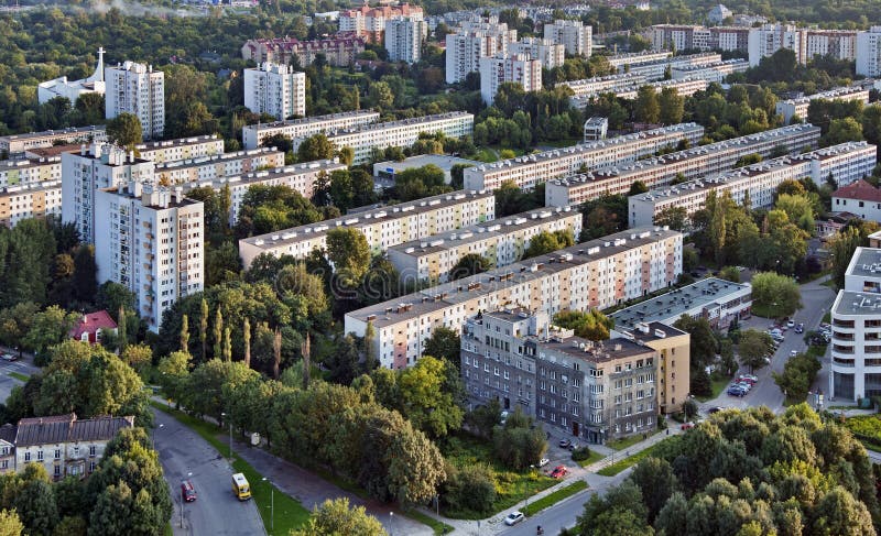 Blocks of flats stock image. Image of cracow, poland - 21833619