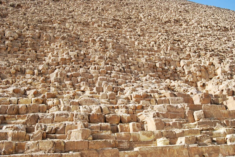Stone Blocks of the Great Pyramid of Cheops in Cairo, Egypt Stock Image ...