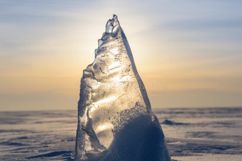 Blocks of Ice Gleaming in the Sun, Snow, Frost Stock Photo - Image of ...
