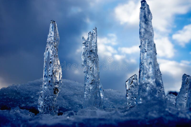 Blocks of ice stock photo. Image of christmas, growth - 157371644