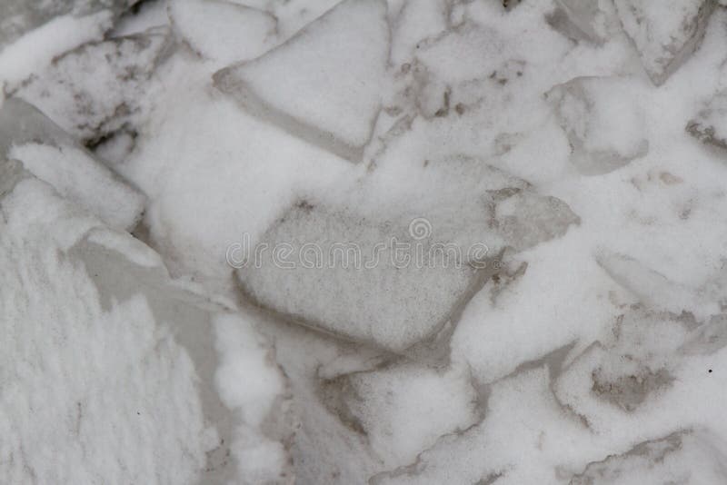 Blocks of ice on the snow stock photo. Image of frost - 136301344