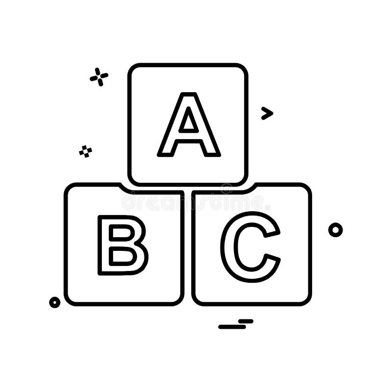 Blocks icon design vector stock vector. Illustration of blue - 132407373