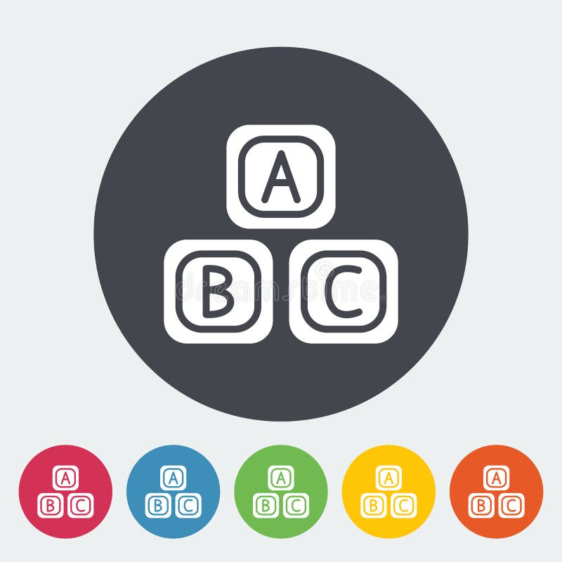 Blocks icon. stock vector. Illustration of educate, child - 88921504