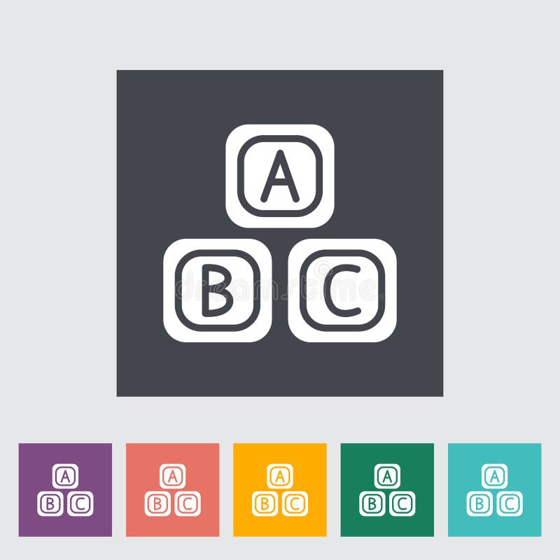 Blocks Vector Flat Icon stock vector. Illustration of diagram - 89289782