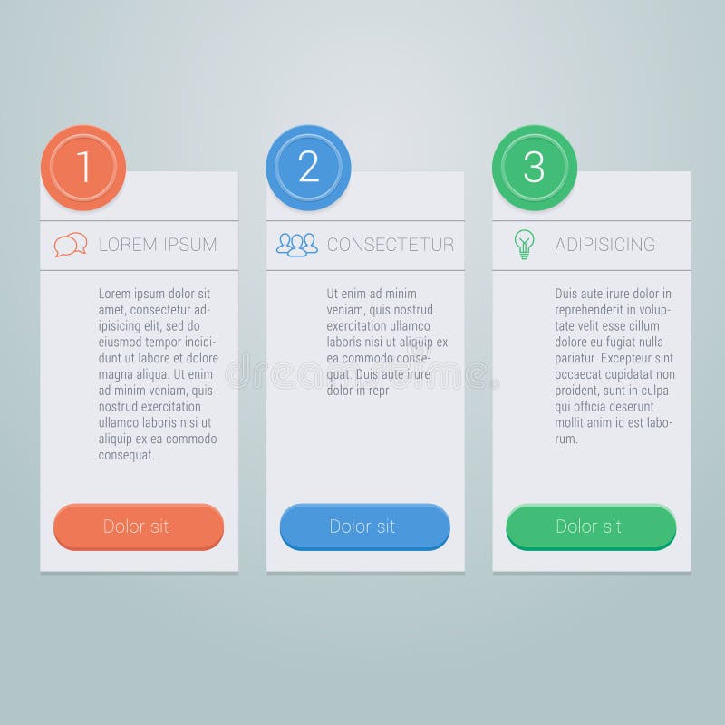 123 Blocks Infographic Template Stock Vector - Illustration of options ...