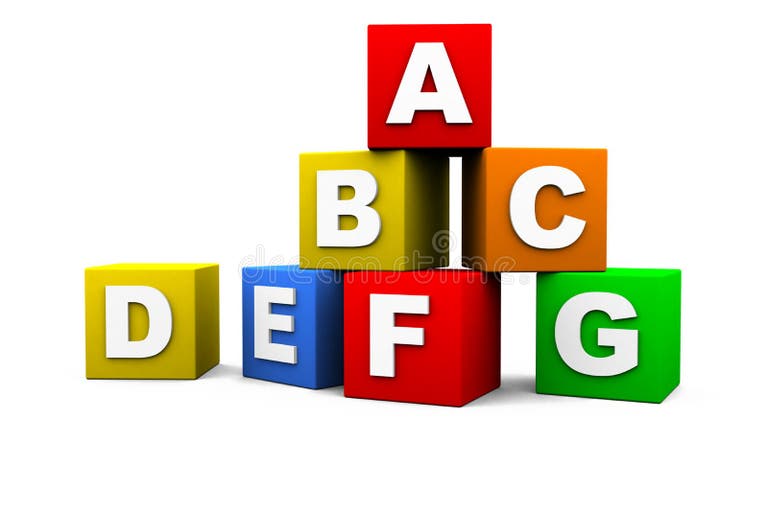 Different Letters Blocks Stock Illustrations – 343 Different Letters ...