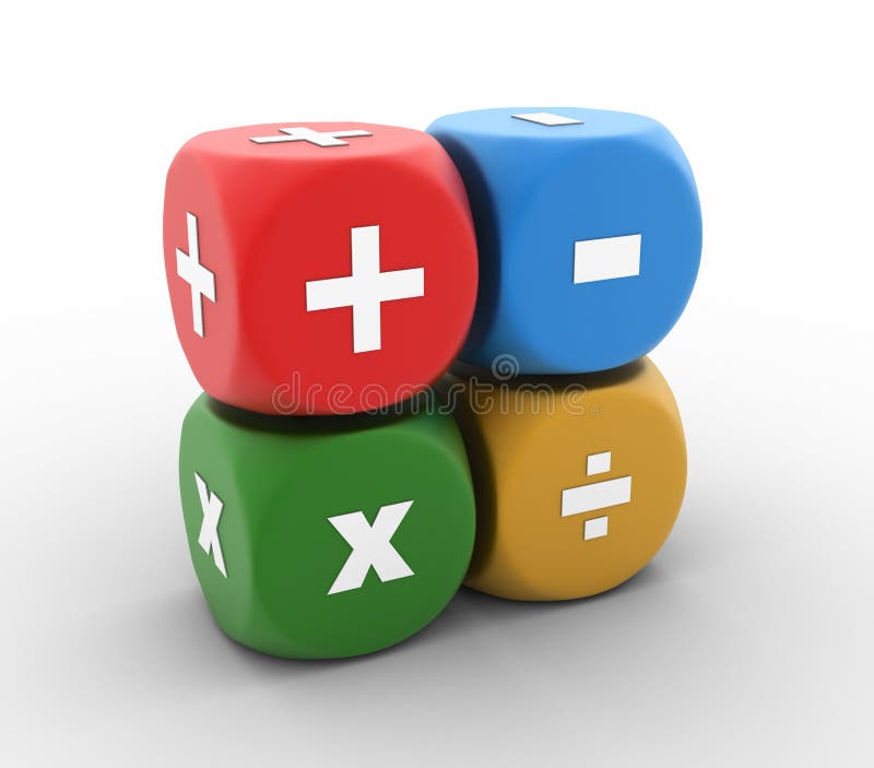 Blocks with Math Symbols stock illustration. Illustration of ...