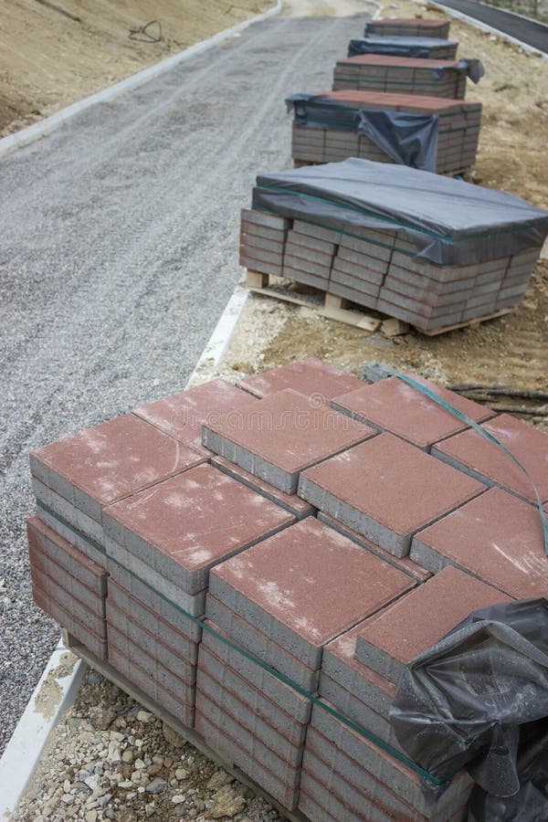 Blocks for Pavement on the Pallet Stock Image - Image of sale, surface ...