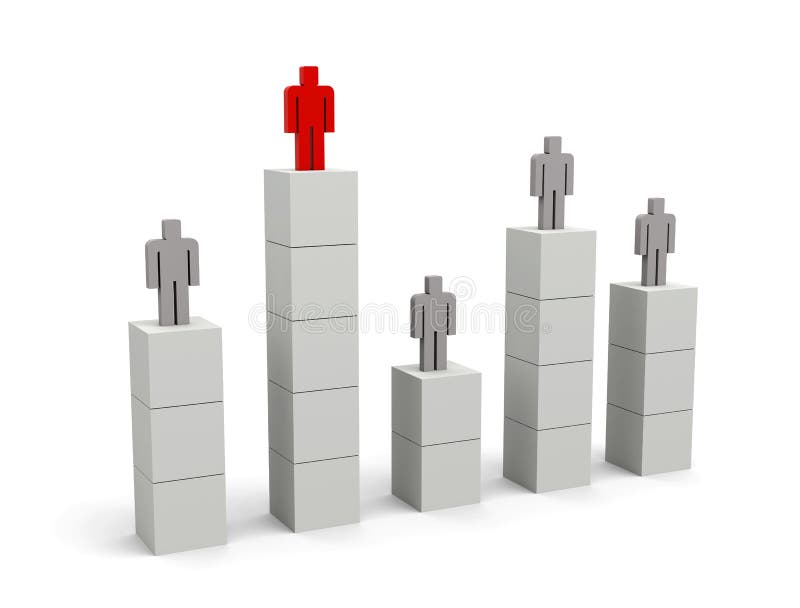 Blocks and pictogram stock illustration. Illustration of business ...