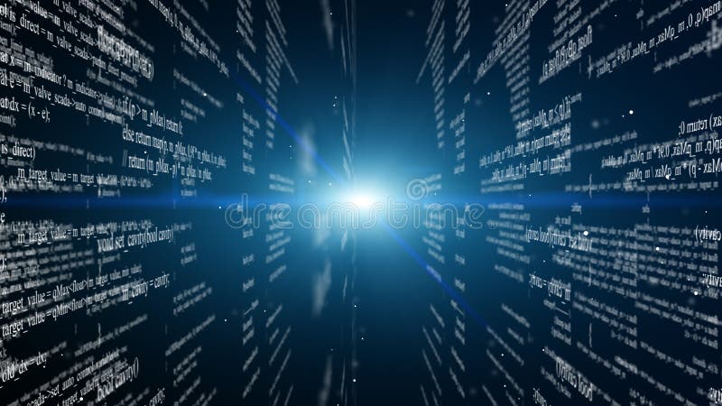 Blocks of Program Code Flying in Virtual Space Divided into Different ...