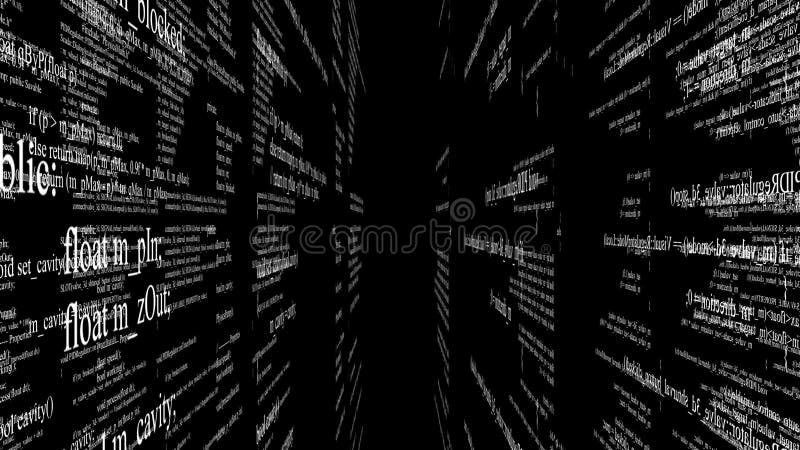 Blocks of Program Code Flying in Virtual Space Divided into Different ...