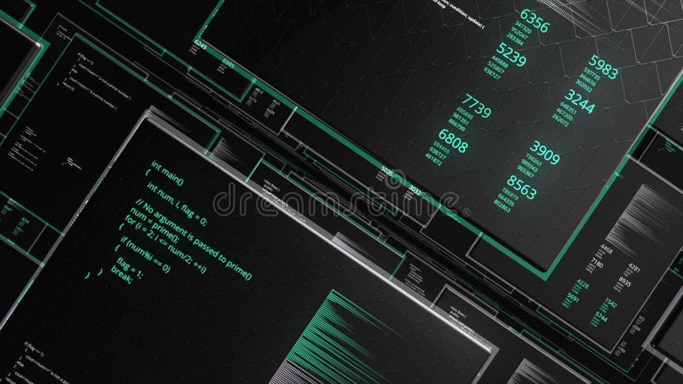 Blocks of Program Code Flying in Virtual Space on Square Shaped Screens ...
