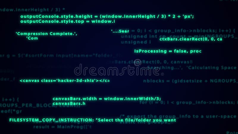 Blocks of Program Code in the Virtual Space. Stock Video - Video of ...