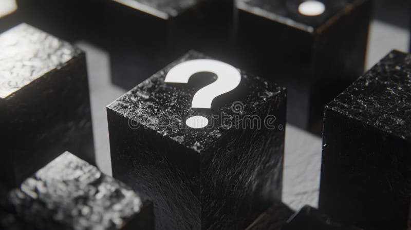 Blocks with Question Marks Representing Uncertainty Stock Photo - Image ...