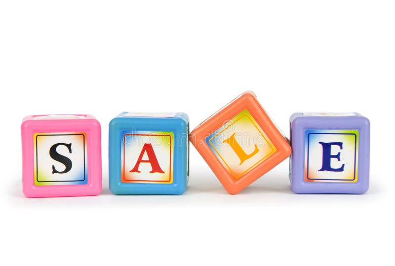 Blocks with Sale Word Isolated Stock Photo - Image of sale, consumerism ...