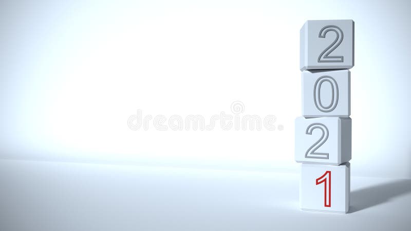 Red Toy Blocks with 2021 and 2022 Concept on White Stock Illustration ...