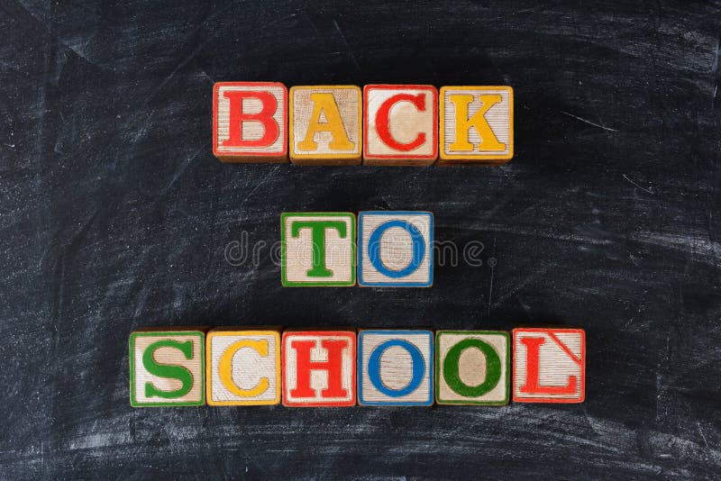 Blocks Spelling Out Back To School Stock Image - Image of letters ...