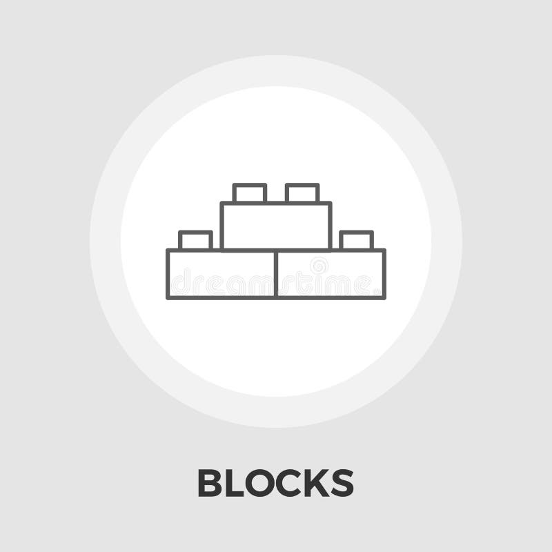 Blocks Vector Flat Icon stock vector. Illustration of element - 89289544