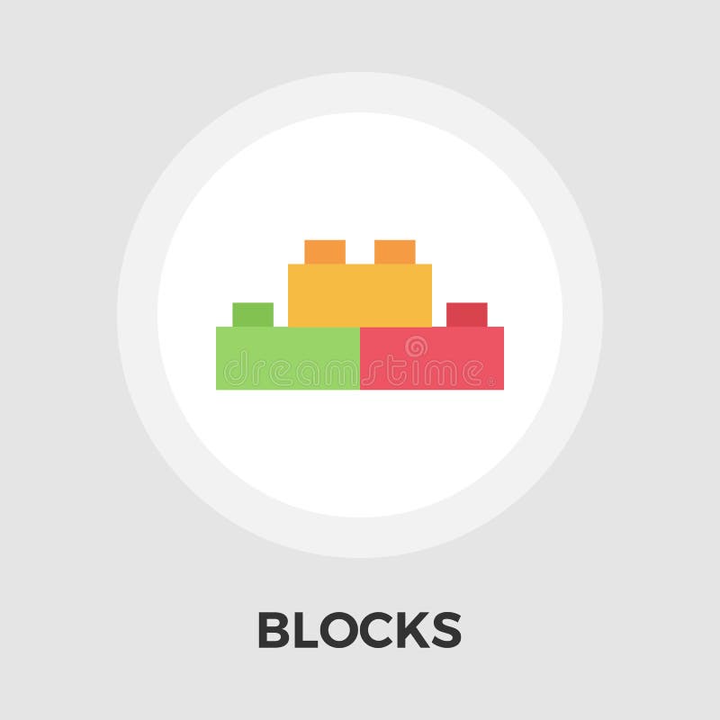 Blocks Vector Flat Icon stock vector. Illustration of icon - 88913261