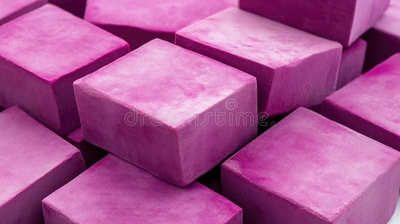 Blocks of Vibrant Magenta Creating Depth and Dimension Stock ...