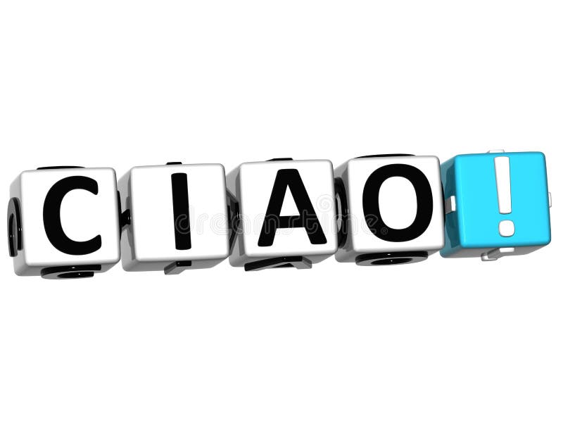 Blocktext 3D Ciao Auf Weißem Hintergrund Stock Abbildung - Illustration ...