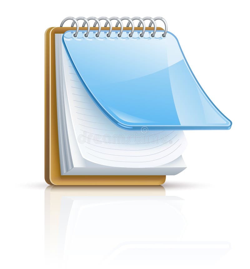 Bloco de notas ilustração do vetor. Ilustração de caderno - 25114597
