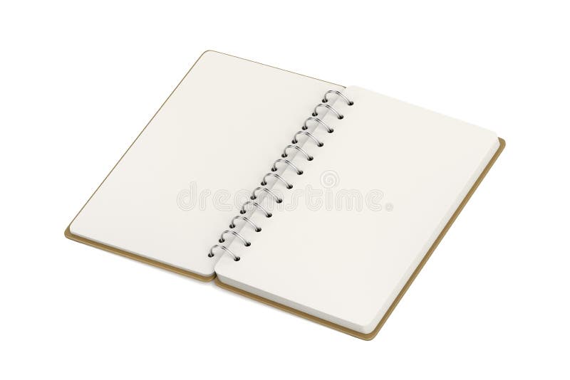 Bloco De Notas Espiral Em Branco Foto de Stock - Ilustração de nota ...