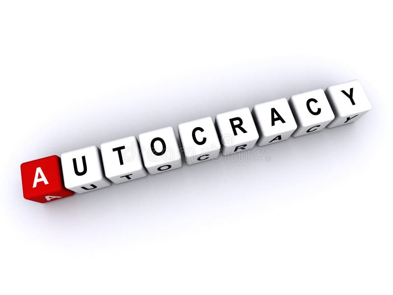 Bloco De Palavras Autocracia Em Branco Ilustração Stock - Ilustração de ...