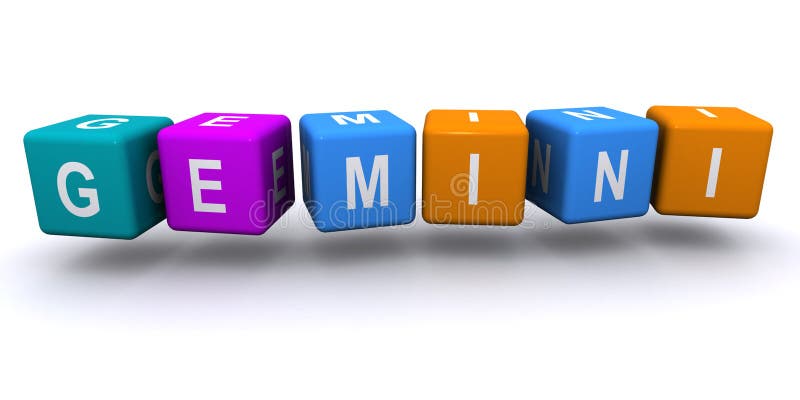 Bloco De Palavras Gemini Em Branco Ilustração Stock - Ilustração de ...