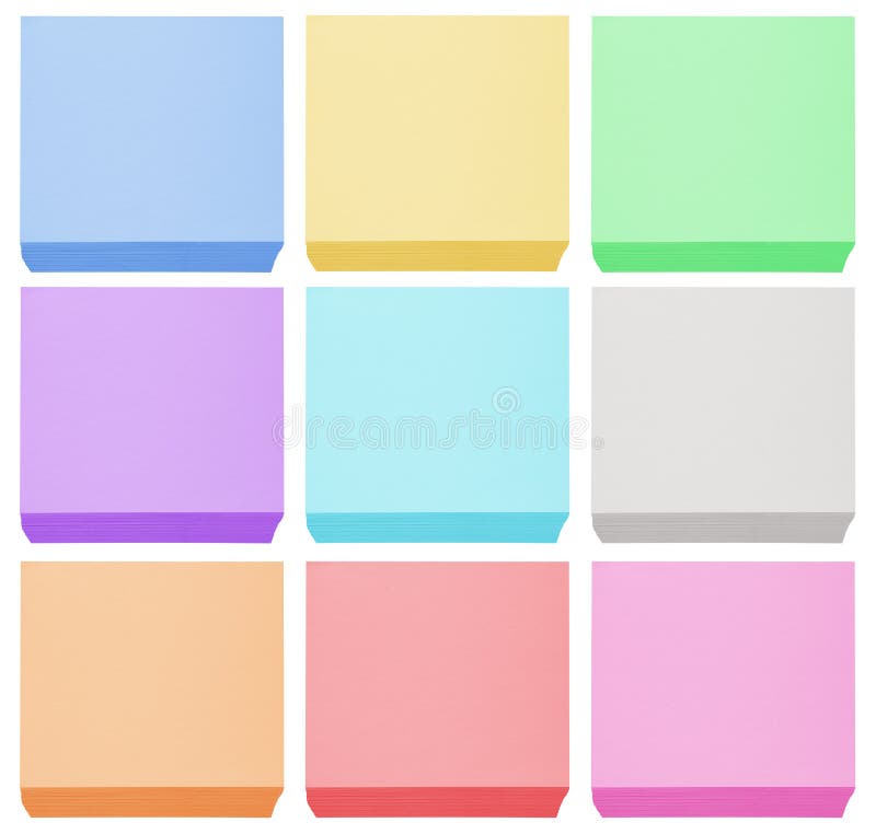 Blocos Embalados De Papel De Nota - Colorido Foto de Stock - Imagem de ...
