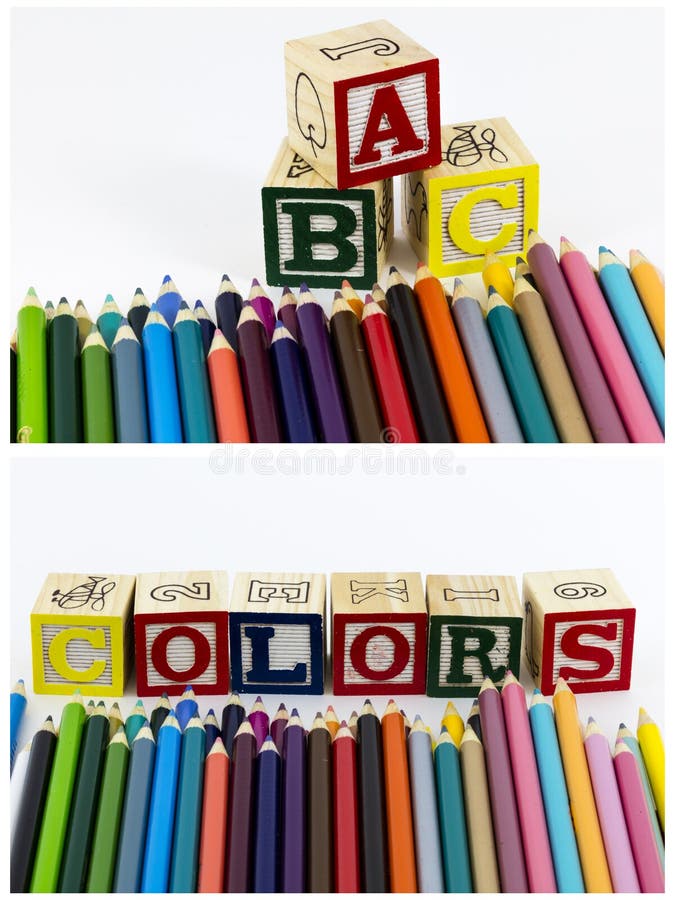 ABC et Crayon-fond image stock. Image du pente, élémentaire - 31651819