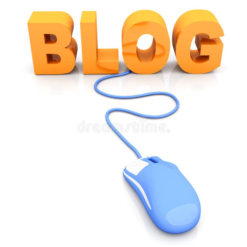 Golden mouse and blog stock illustration. Illustration of internet ...