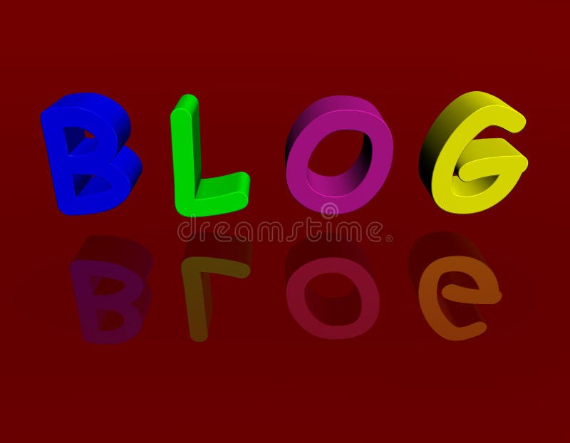 Blog 3D stock illustration. Illustration of blue, community - 11288307