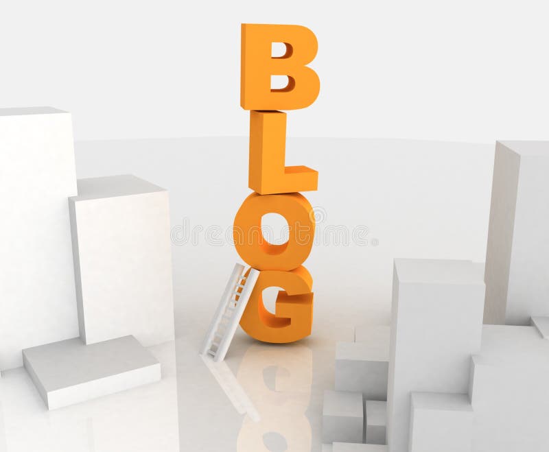 Blog 3D text stock illustration. Illustration of abstract - 28638278