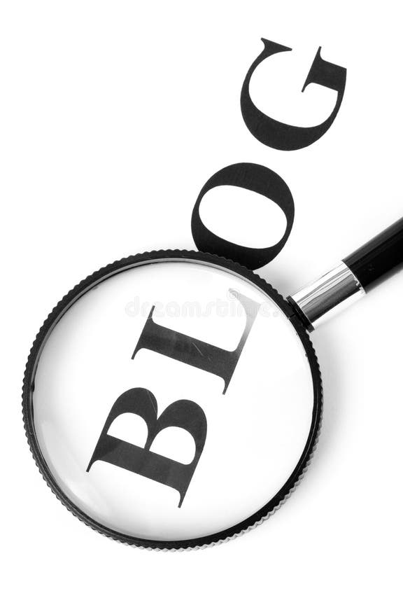 Blog stock photo. Image of magnifying, blogger, text, magnifier - 5441370
