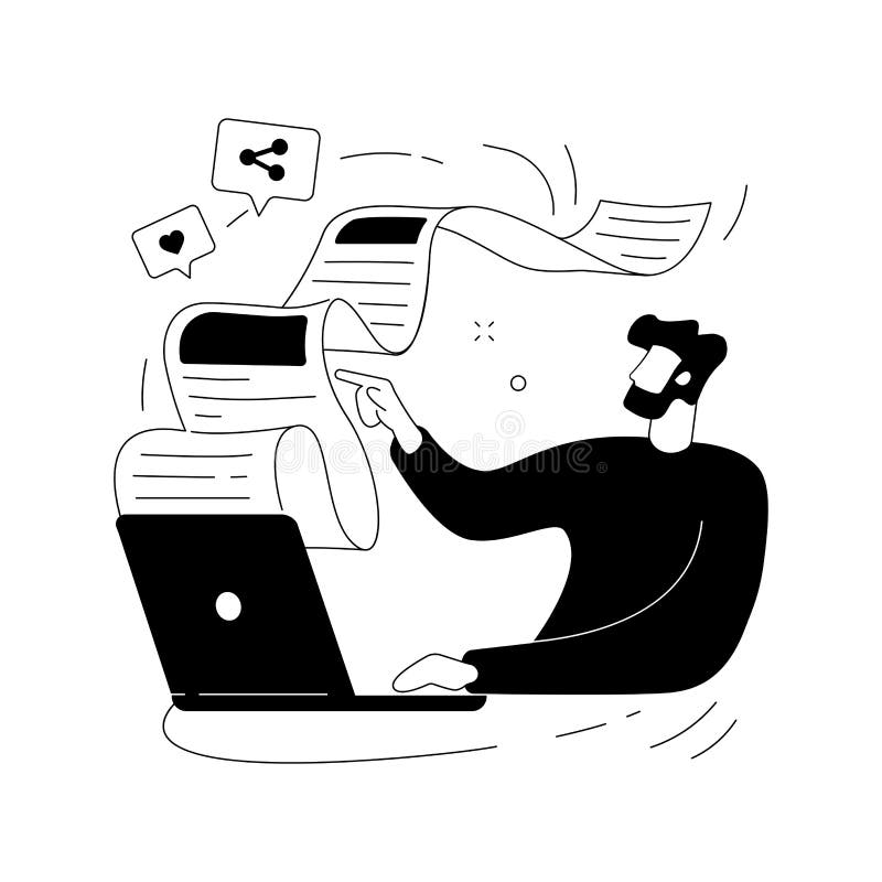 Blog Articles Abstract Concept Vector Illustration. Stock Vector ...