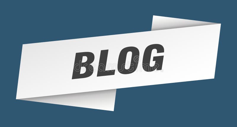 Blog Banner Template. Blog Ribbon Label Stock Vector - Illustration of ...