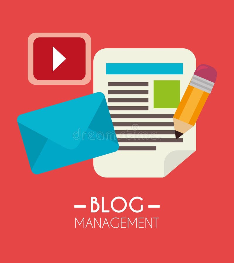 Blog and Blogger Social Media Design Stock Vector - Illustration of ...