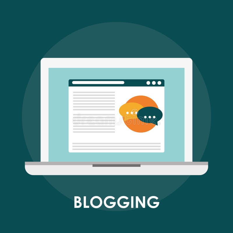 Blog, Blogging and Blogglers Theme Stock Vector - Illustration of ...