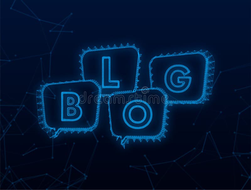 Blog Bubble on White Background. Internet Technology. Vector Logo ...
