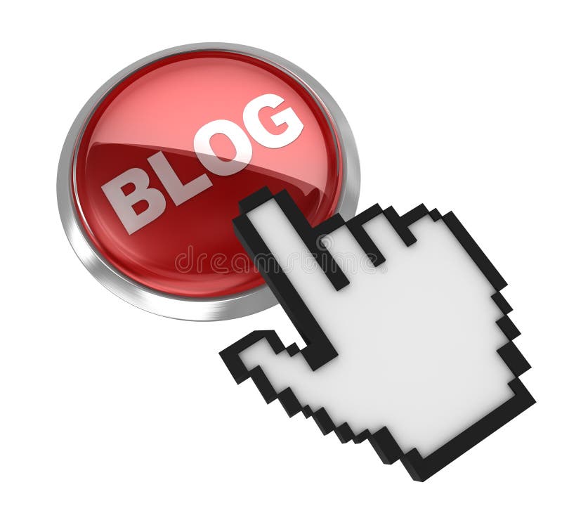 Isolated Blog button stock illustration. Illustration of blog - 137255378