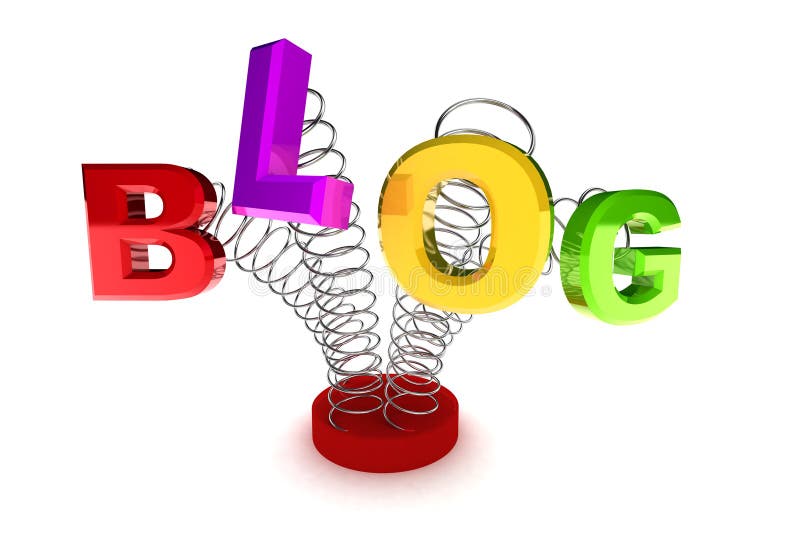 The Word BLOG in 3D stock illustration. Illustration of modern - 26341527