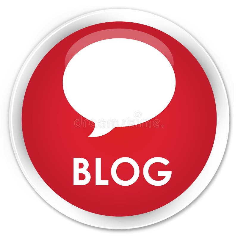Blog (conversation Icon) Premium Red Round Button Stock Illustration ...
