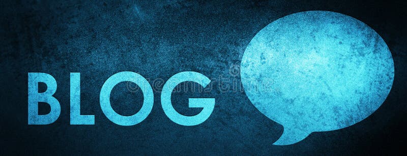 Blog (conversation Icon) Special Blue Banner Background Stock ...
